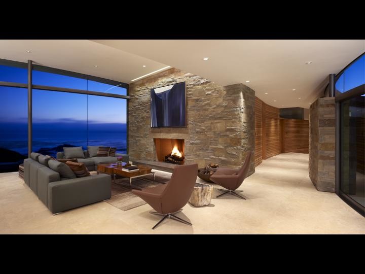 Carmel Highlands Oceanfront - Contemporary - Living Room - San ...