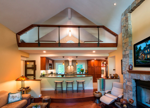 Carriage House Renovation - Living Room, Kitchen & Loft Bridge ...