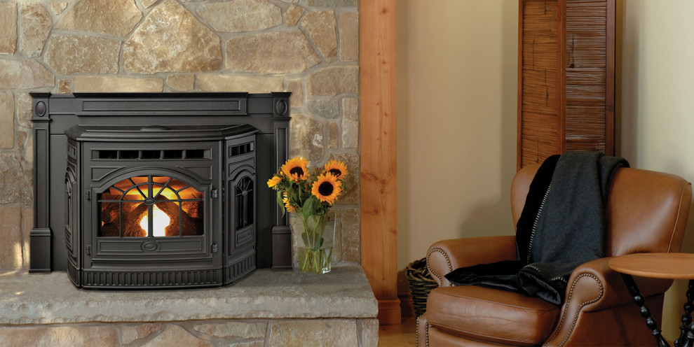 Castile Pellet Fireplace Insert - Contemporary - Living Room - Seattle - by Quadra-Fire Wood ...