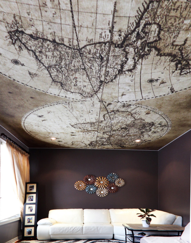 Ceiling Map Mural - Modern - Living Room - Toronto - by Laqfoil Ltd ...