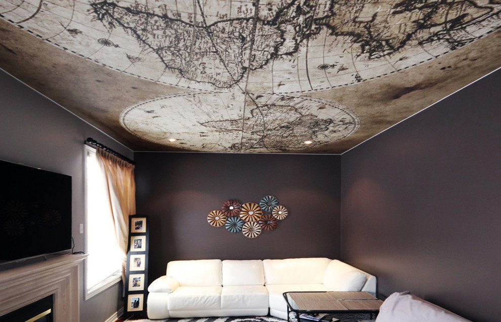 Ceiling Map Mural - Modern - Living Room - Toronto - by Laqfoil Ltd ...