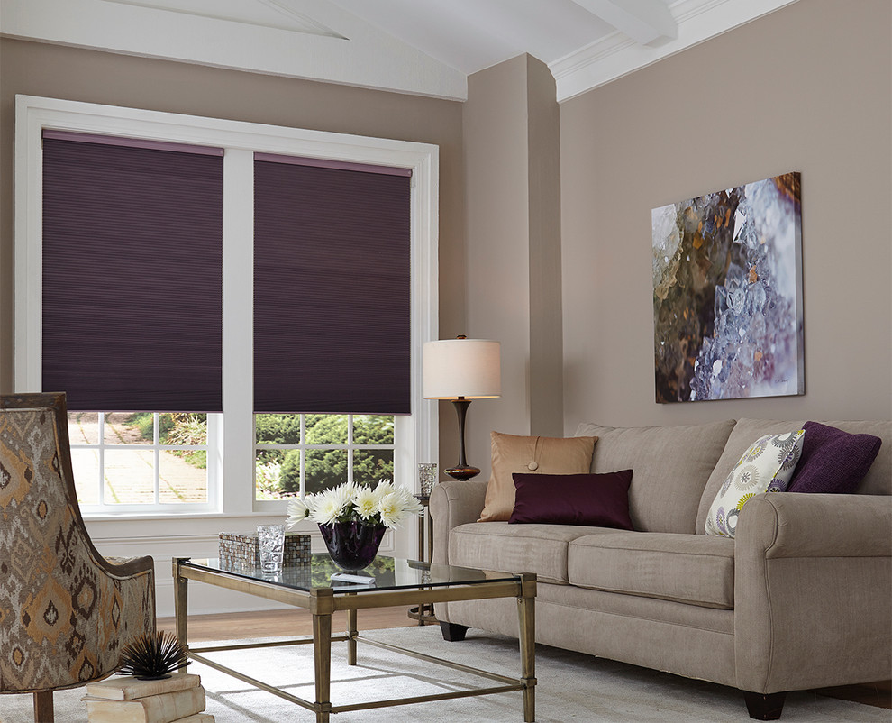 Cellular Shades - Contemporary - Living Room - Houston - by Blinds.com ...