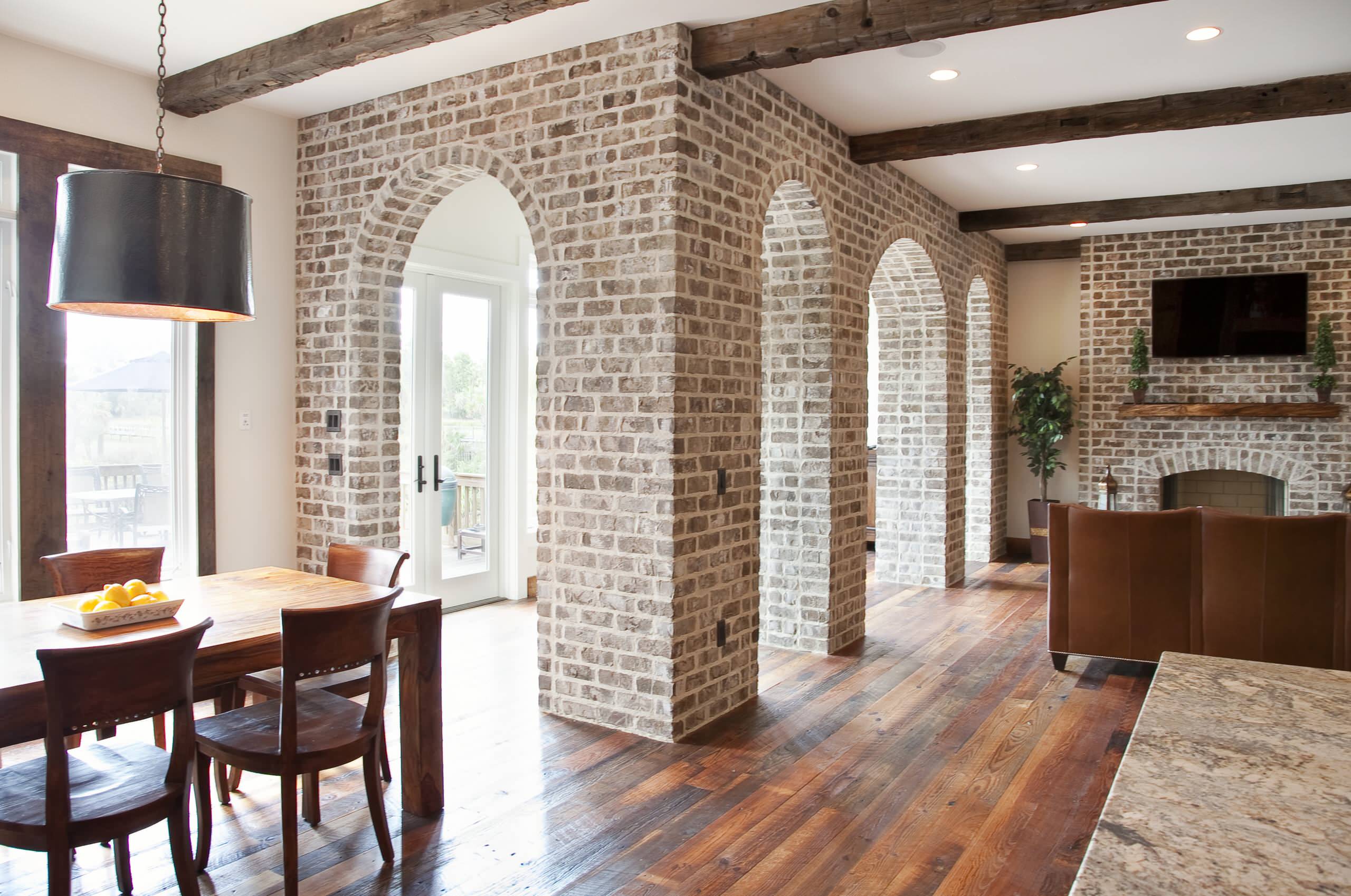 Interior Brick Veneer Arch Bricklaying Building Brick Arch Feature