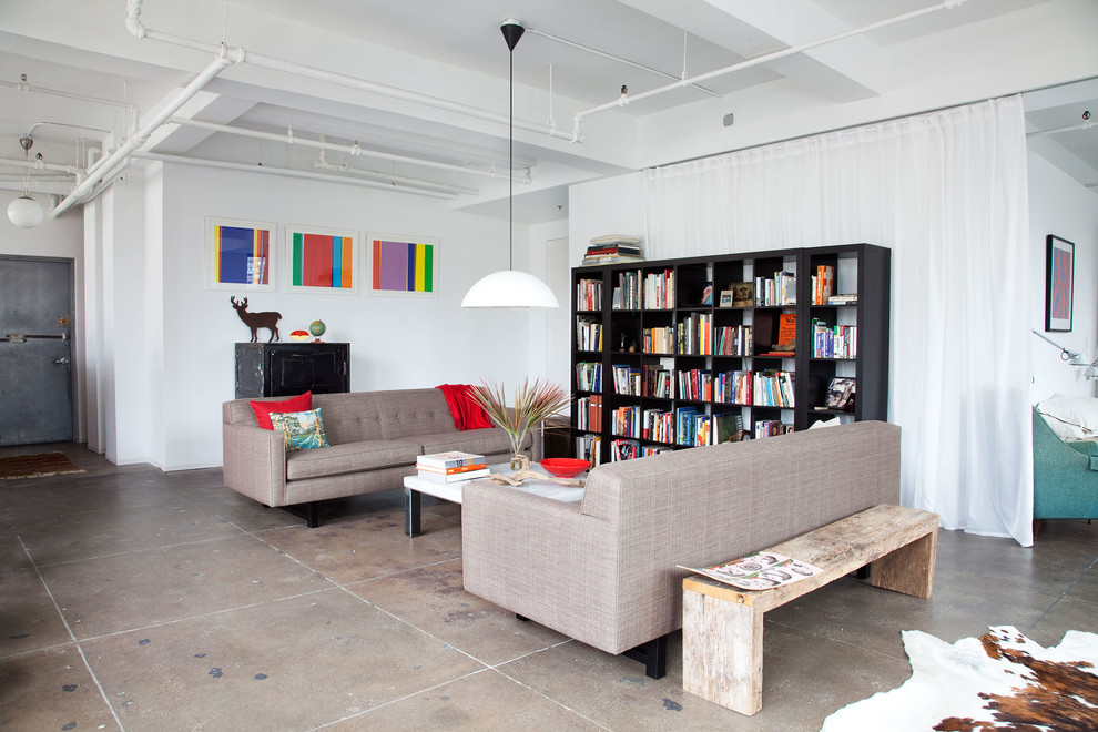 Chelsea Loft - Industrial - Living Room - New York - by Ira Frazin ...