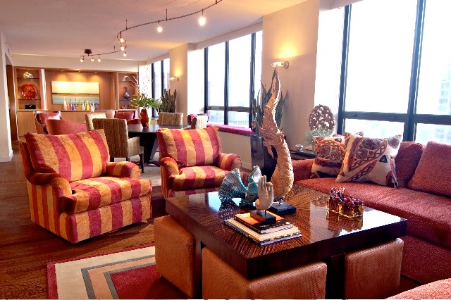 Chicago Hi-rise Condominium - Transitional - Living Room - Chicago - by ...