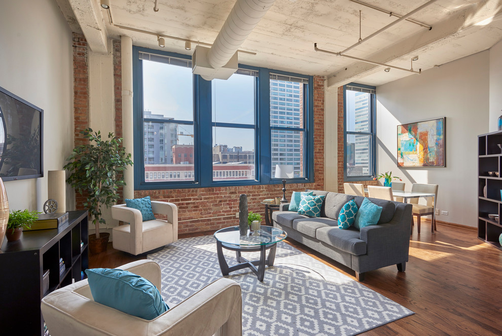 Chicago Loft - Contemporary - Living Room - Chicago - by B R Lillie ...