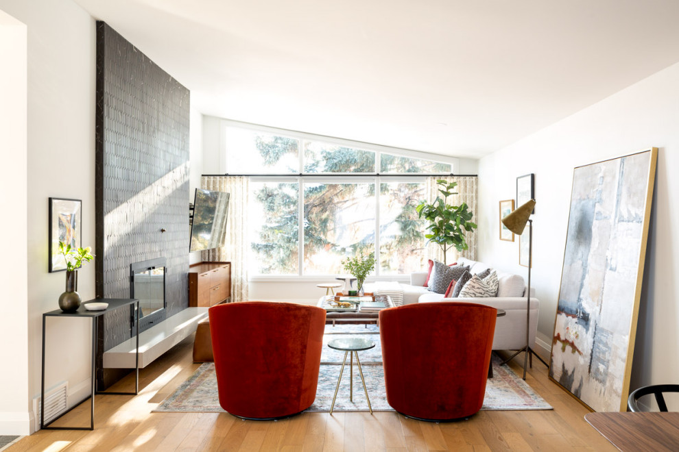 Chinook Drive - Contemporary - Living Room - Calgary - by Alykhan Velji ...