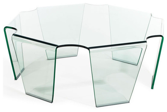 Circuit - Coffee Table Clear Glass - Modern - Living Room - Los Angeles ...