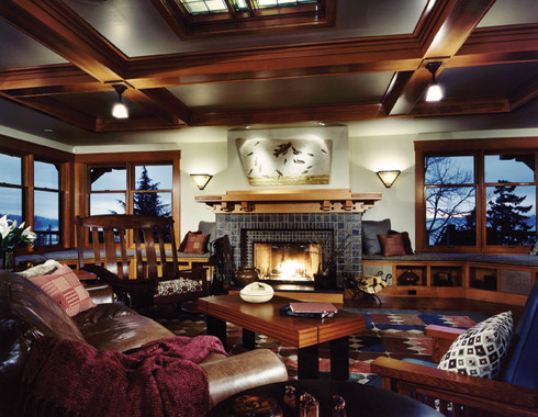 Classic arts and crafts style architecture - Traditional - Living Room ...