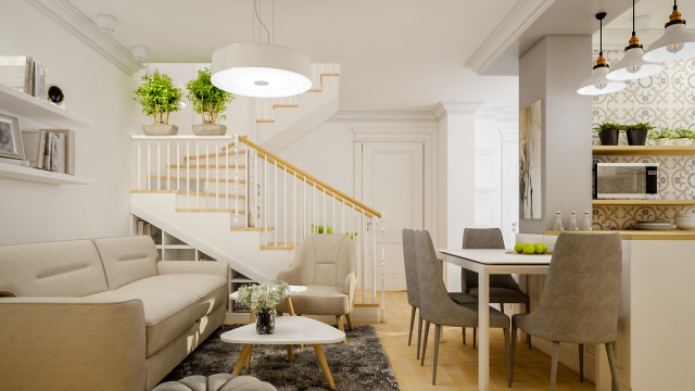 Classic neutral house interior - Traditional - Living Room - Other - by ...