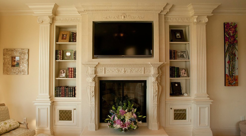 Clive Christian Classical Cream Media Cabinetry - Traditional - Living ...