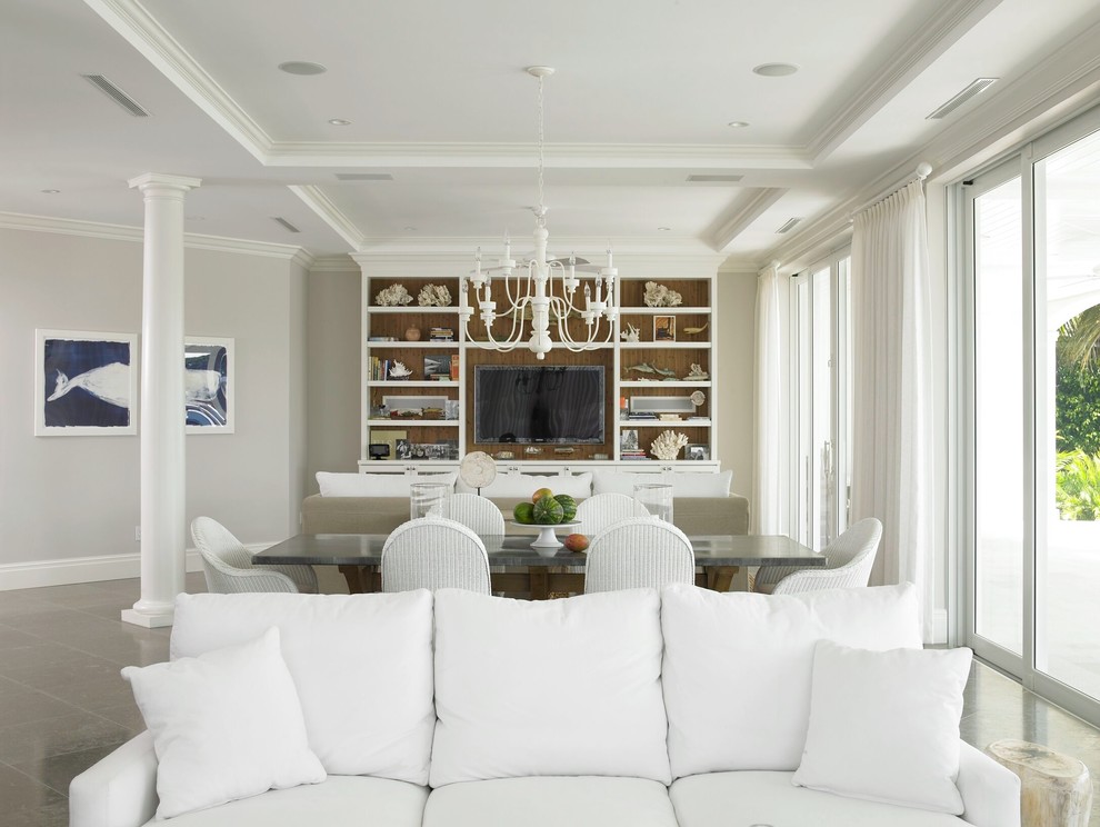 Coastal Florida Home - Transitional - Living Room - New York - by Diana ...