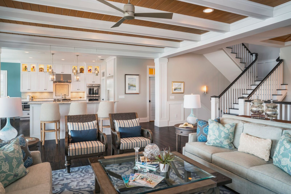 Coastal Home with West Indies Flair - Beach Style - Living Room - Tampa ...