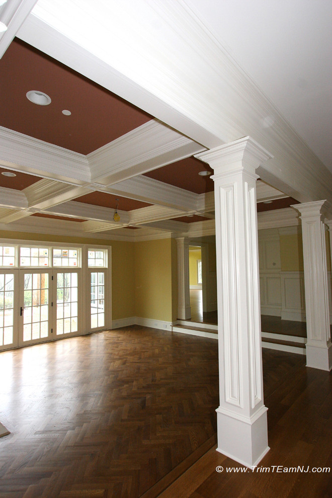 Coffered Ceilings and Beams - Traditional - Living Room - New York - by ...