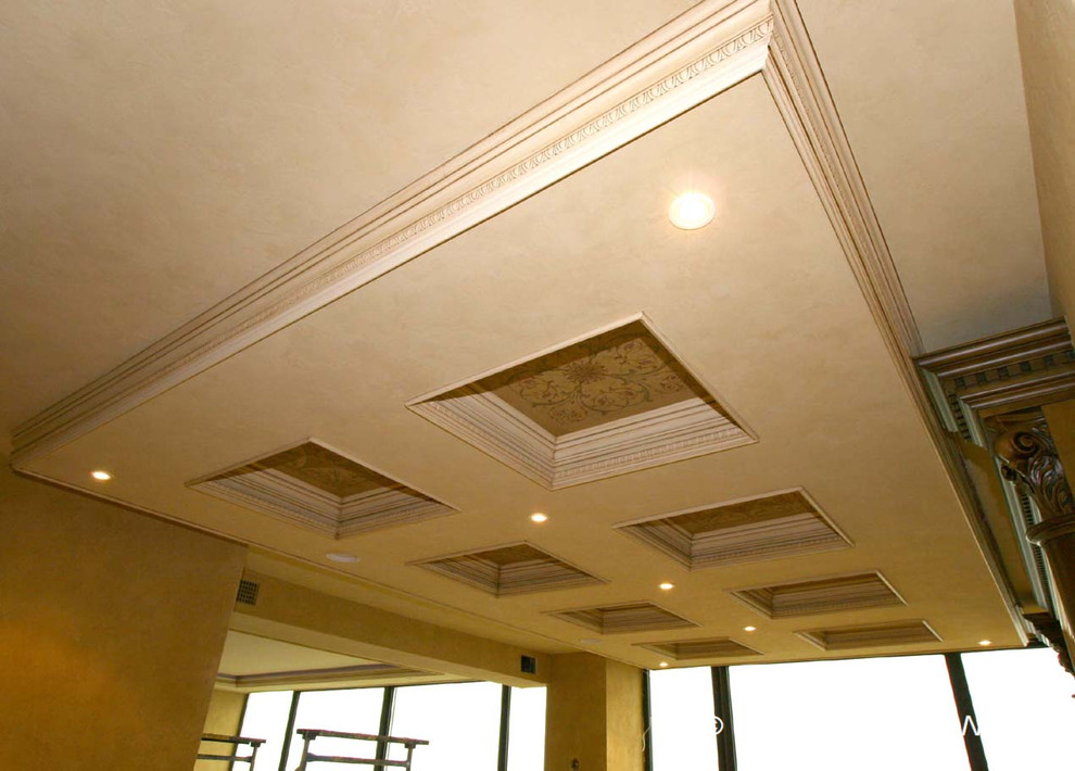 Coffered Ceilings and Beams - Traditional - Living Room - New York - by ...
