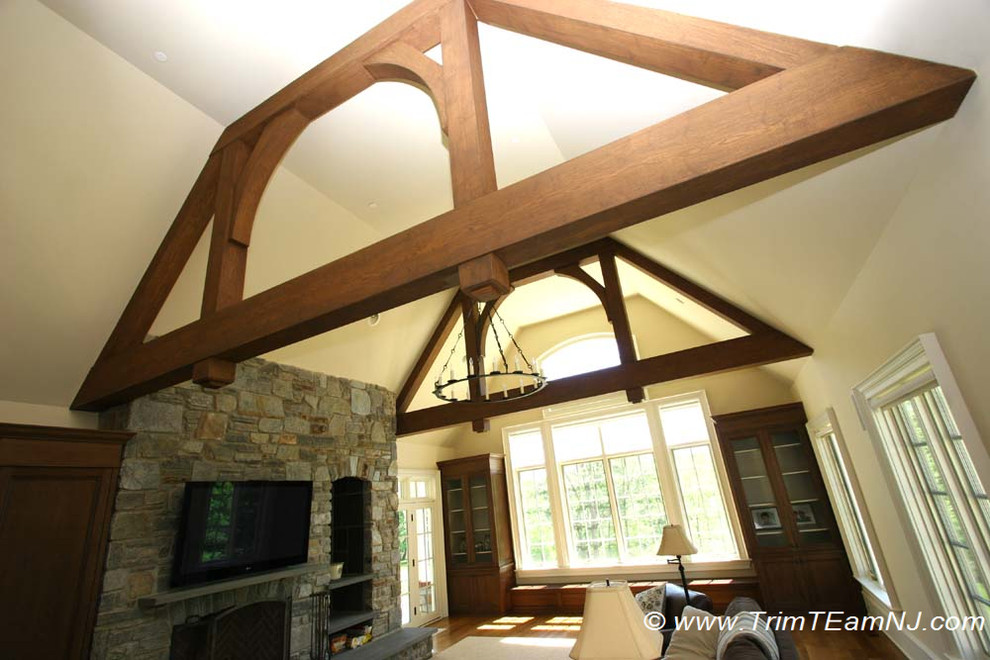 Coffered Ceilings and Beams - Traditional - Living Room - New York - by ...