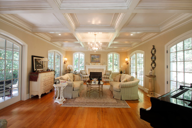 Coffered Ceilings - Traditional - Living Room - New York - by User | Houzz UK