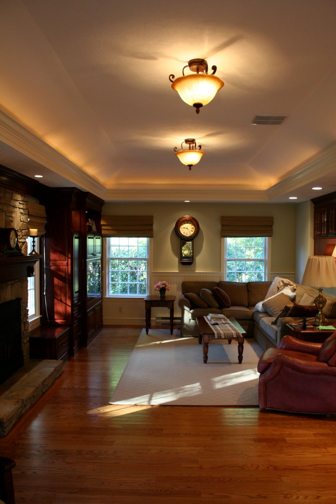 Colonial Home Interior Renovation - Traditional - Living Room - Boston ...