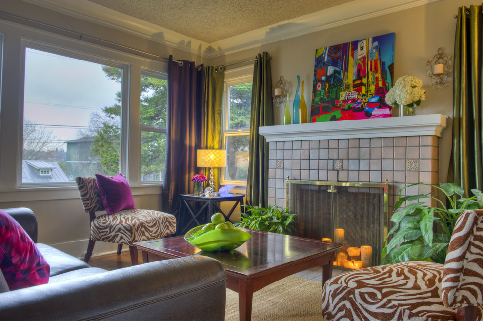 Colorful Seattle Residence - Eclectic - Living Room - Seattle - by Kat ...
