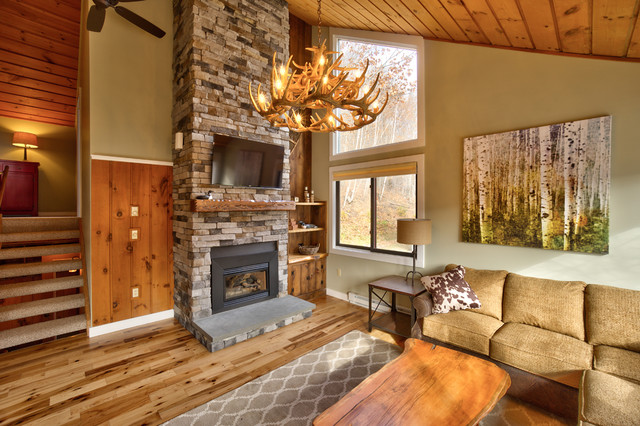 Complete Renovation of Clearbrook Condo Loon Mountain - Rustic - Living ...