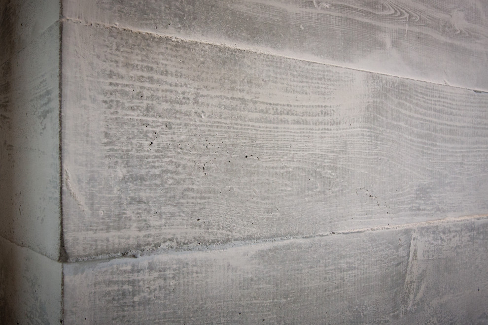 Concrete Board-Formed Fireplace Surround - Modern - Living Room ...