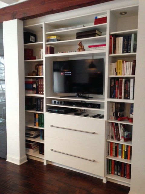 Condo Living Room Built-In and Storage Unit - Modern - Living Room ...