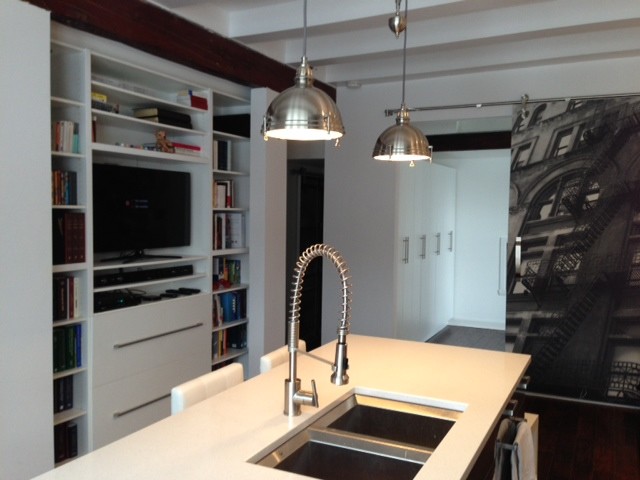 Condo Living Room Built-In and Storage Unit - Modern - Living Room ...