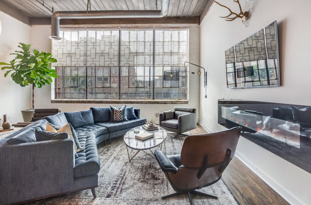 Contemporary Cool Loft - Industrial - Living Room - Atlanta - by ...