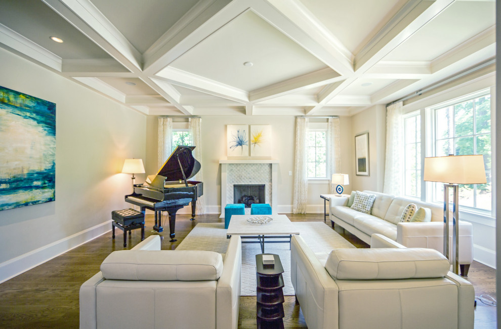 Modern English Manor- Atlanta - Transitional - Living Room - Atlanta ...