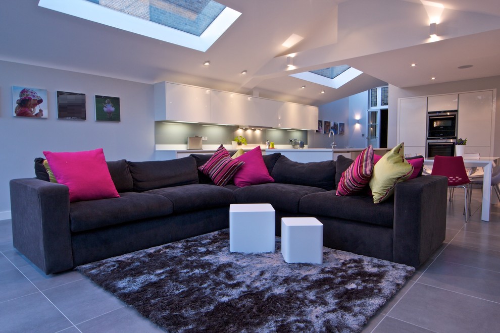 Contemporary Gable Extension, Twickenham TW2 - Living Room - London ...