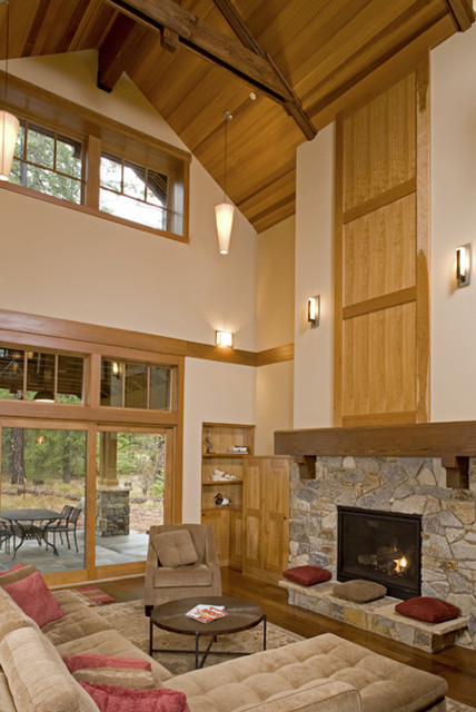 Contemporary Lodge - Rustic - Living Room - Seattle - by G3 Development ...