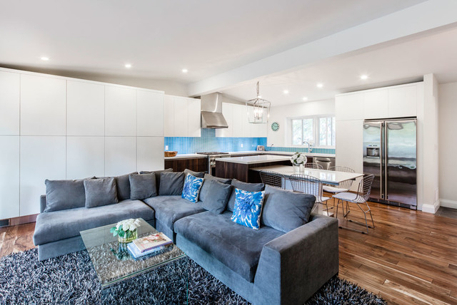 Contemporary Open Concept Living Room - Contemporain - Salon - Toronto ...