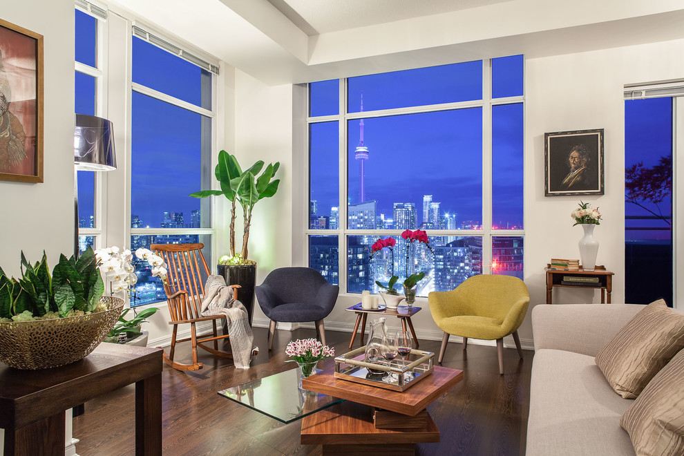 Contemporary Toronto Condo Night - Contemporary - Living Room - Toronto ...