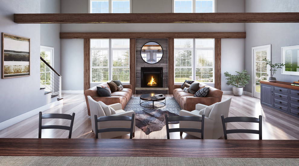 Converted Barn - Living Room - Boston - by Profile Homes | Houzz