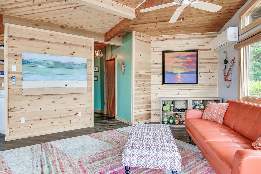 Cottage Addition & Remodel on Lake Michigan - Transitional - Living ...