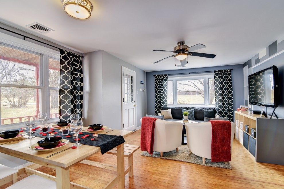Cozy & Quaint Living & Dining Area - Transitional - Living Room ...
