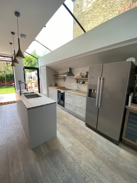 Creating a double reception room in W10 - Contemporary - Kitchen ...
