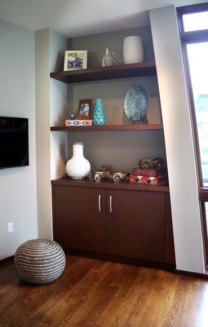 Custom Angled Built-In - Modern - Living Room - Detroit - by Pro CAD ...