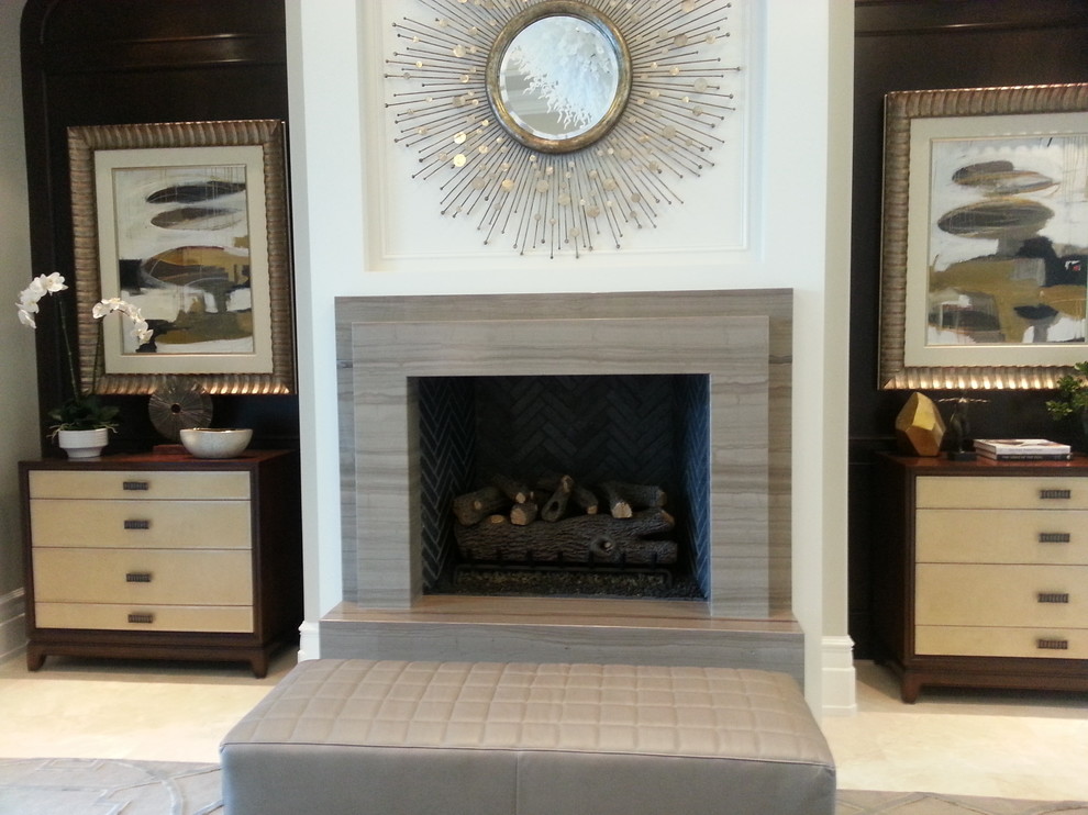 Custom Fireplaces - Transitional - Living Room - Miami - by User | Houzz