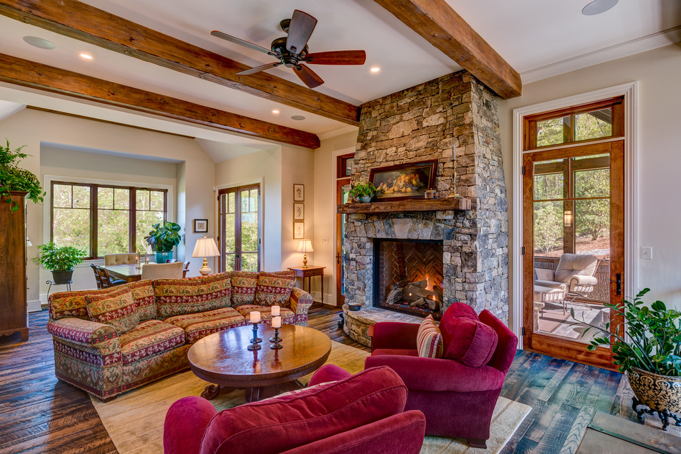 Black Mountain Rustic Modern Farmhouse - Traditional - Living Room ...