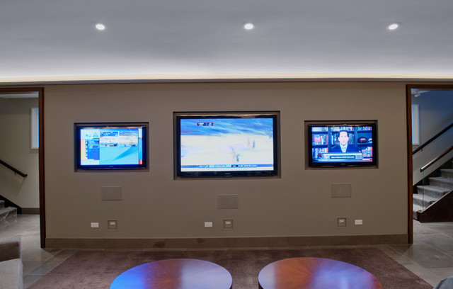 Custom Home Theatres - Moderne - Salon - Chicago - par TVTI | Houzz