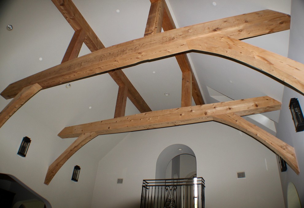 Custom Interior Wooden Ceiling Beams - Traditional - Living Room ...