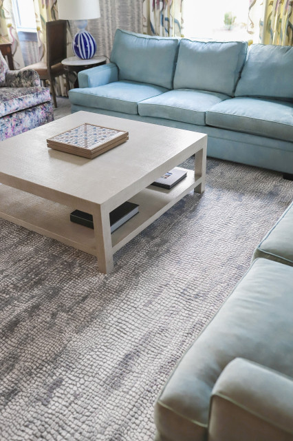 Custom Leather Piping and Wide Binding Area Rug - Salon - Boston - par ...