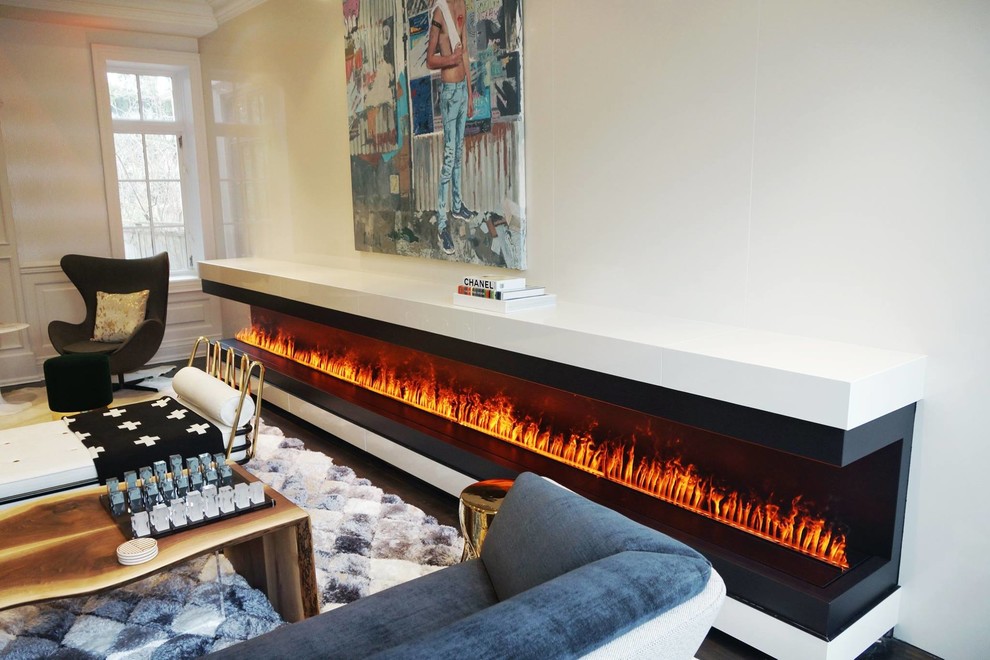 Custom Linear Fireplace Toronto - Modern - Living Room - Toronto | Houzz