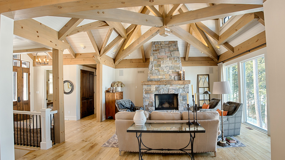 Custom Muskoka Cottages - Rustic - Living Room - Toronto - by Muskoka ...