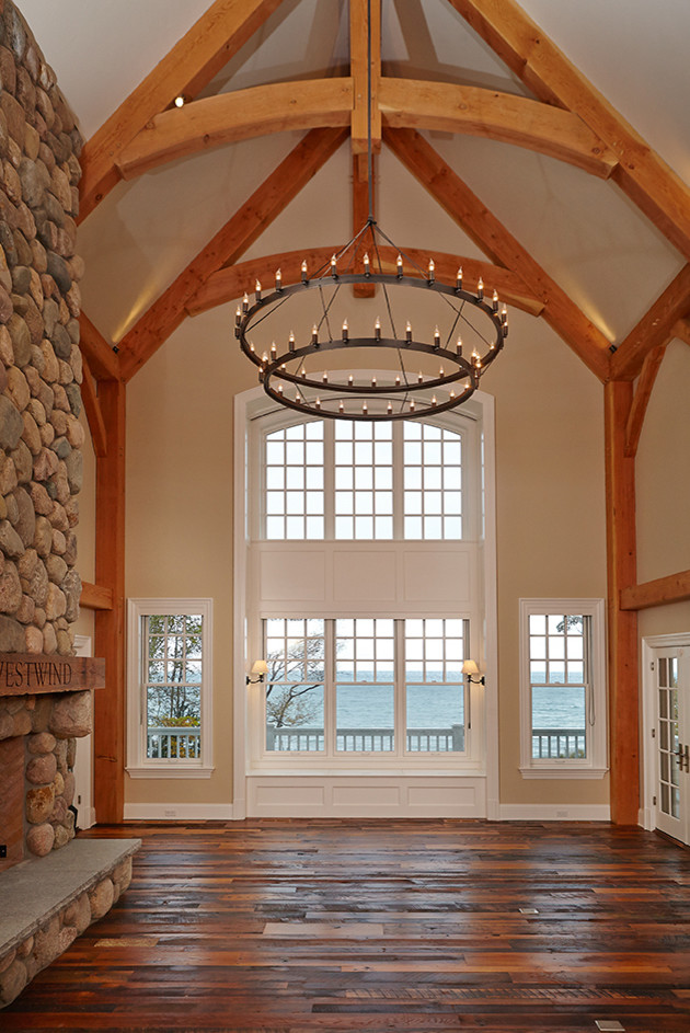 Custom Old World Flooring - Antique Oak - Montagne - Salon - Grand ...