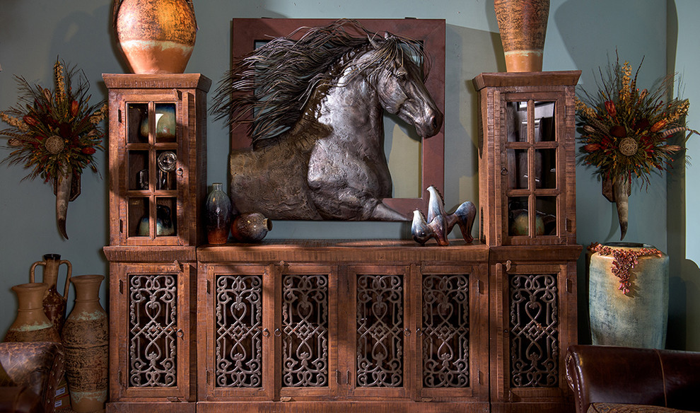 Custom Rustic Estate - Rustic - Living Room - Houston - by The ...