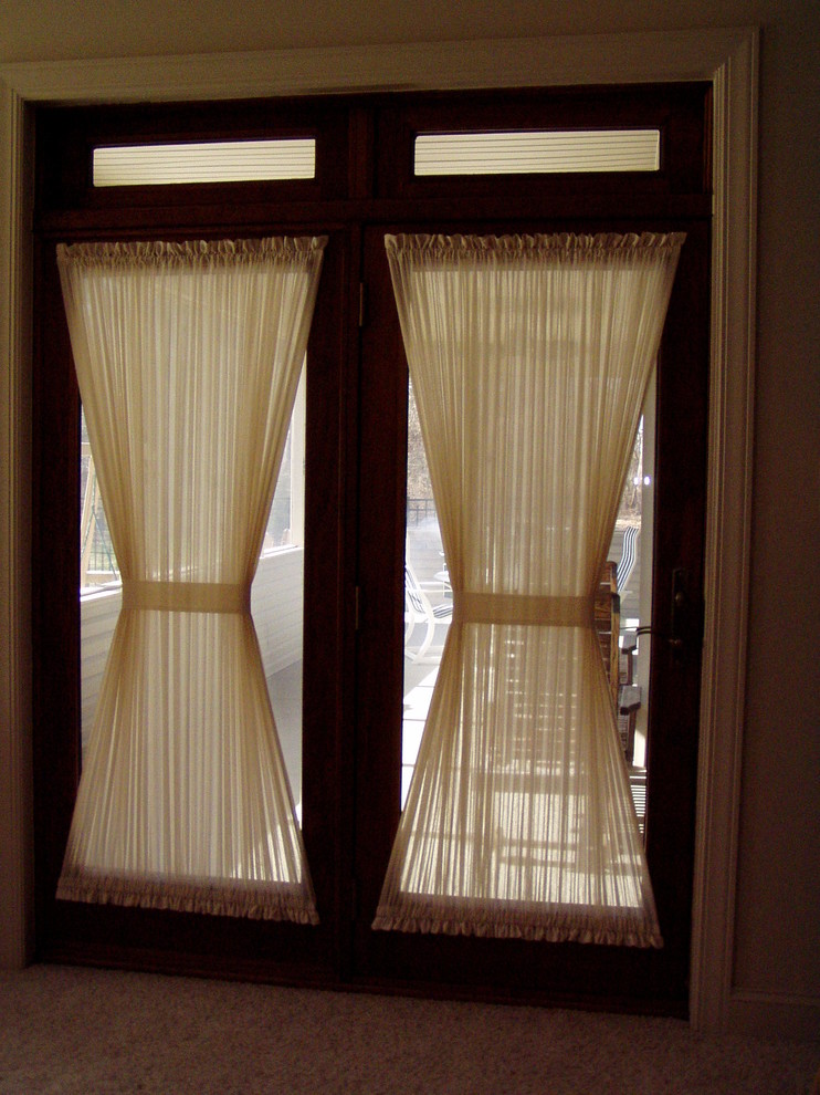 Custom Shirred Hourglass Sheers - Traditional - Living Room - Other ...