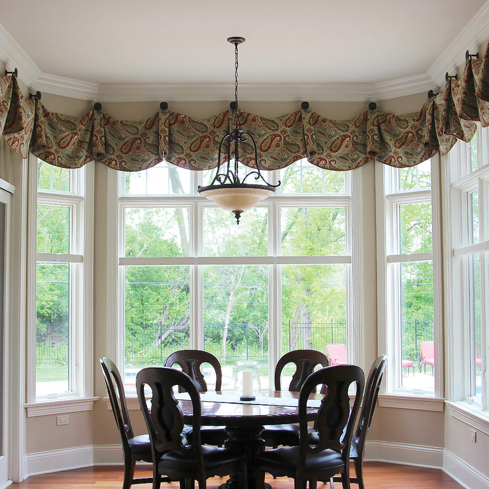 Custom Swag Window Treatment - Traditional - Living Room - by Budget Blinds | Houzz