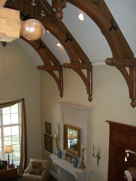 Custom Timber Trusses - Traditional - Living Room - Dallas - by ...